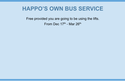 Happo Ski resort shuttle bus schedules